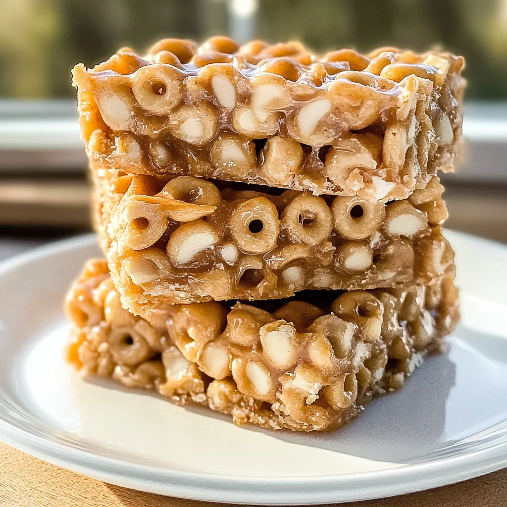 No Bake Peanut Butter Cheerio Bars